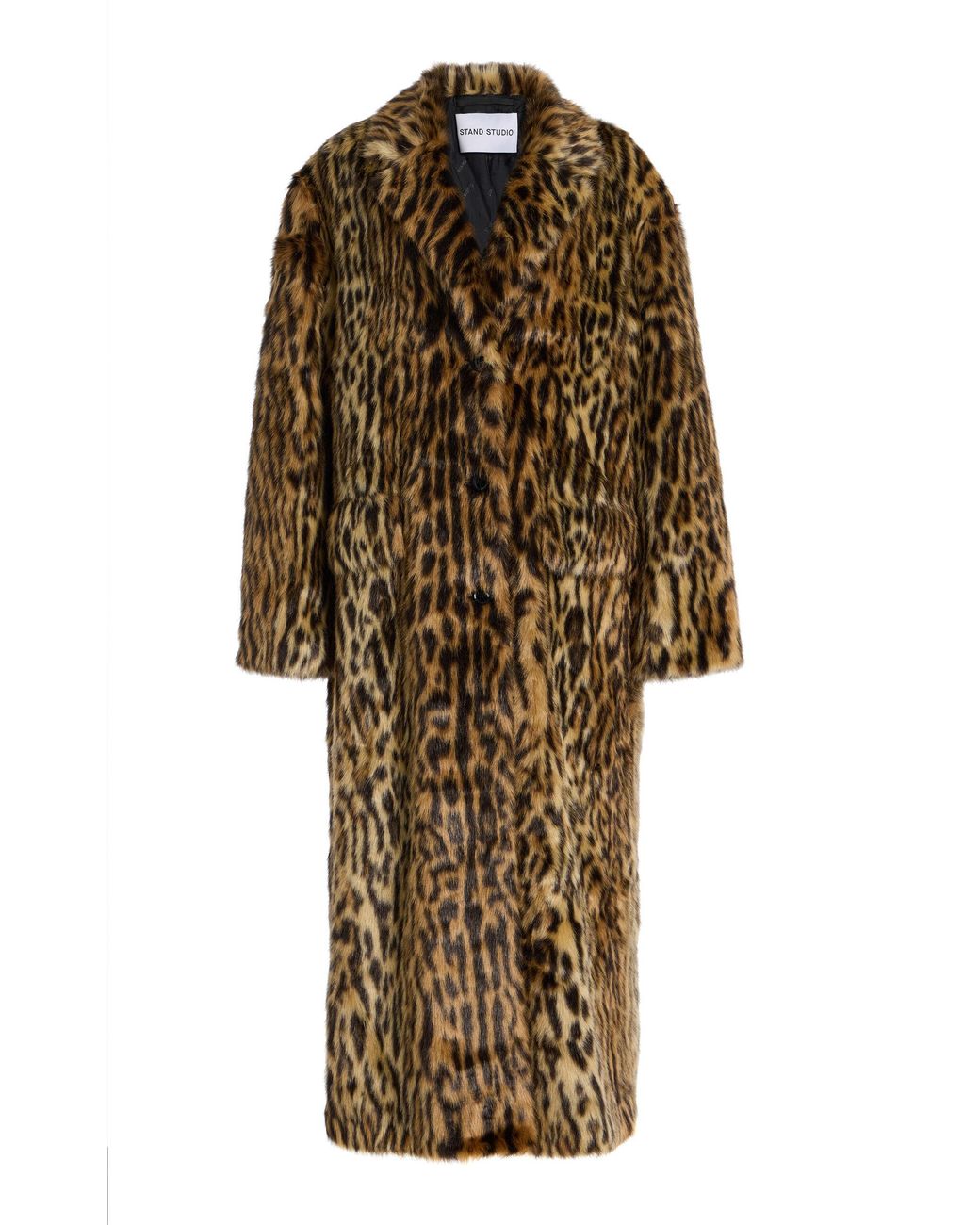 Stand Studio Marceline Leopard Faux Fur Coat | Lyst