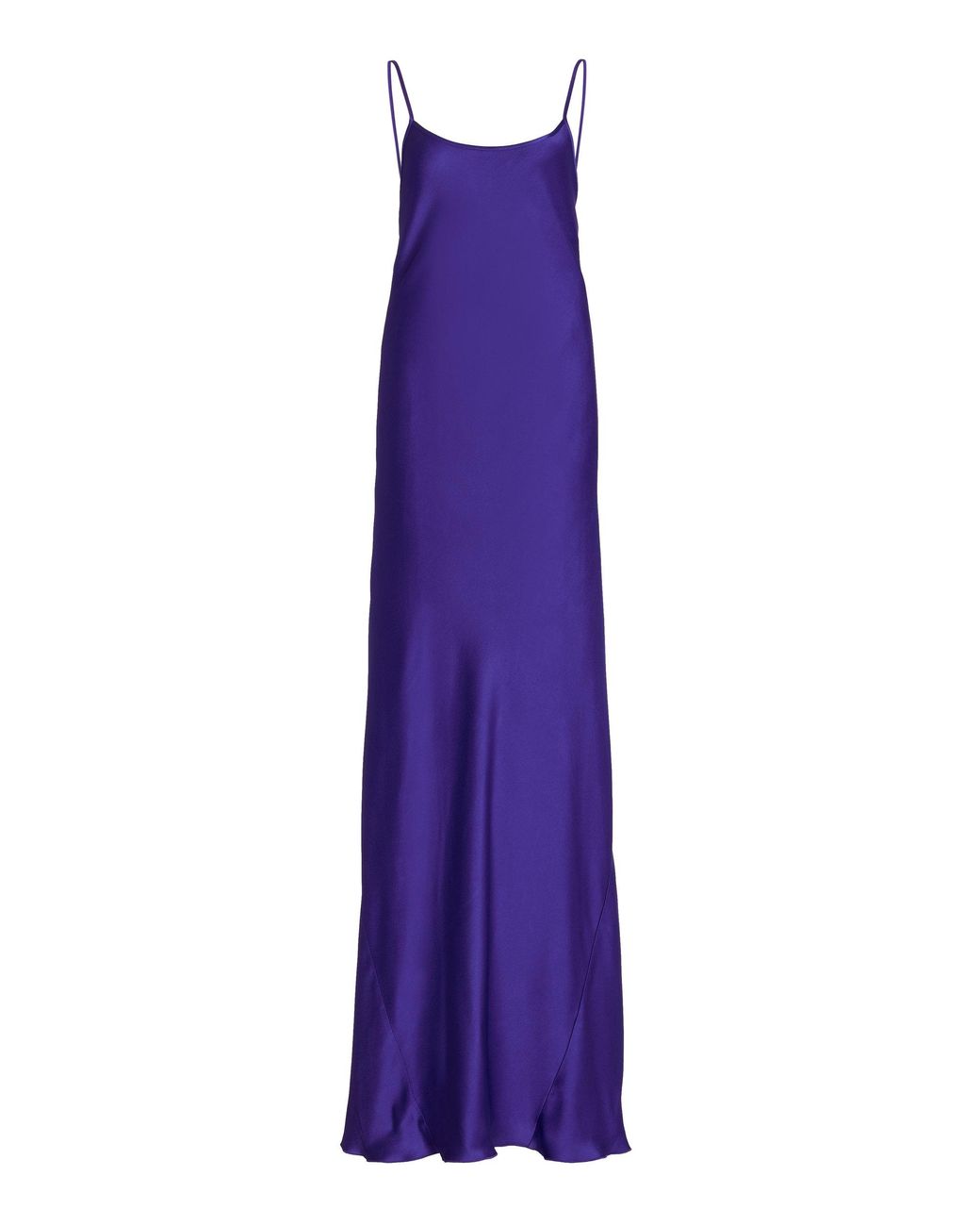 Victoria Beckham Crepe Satin Maxi Slip Dress In Purple Lyst