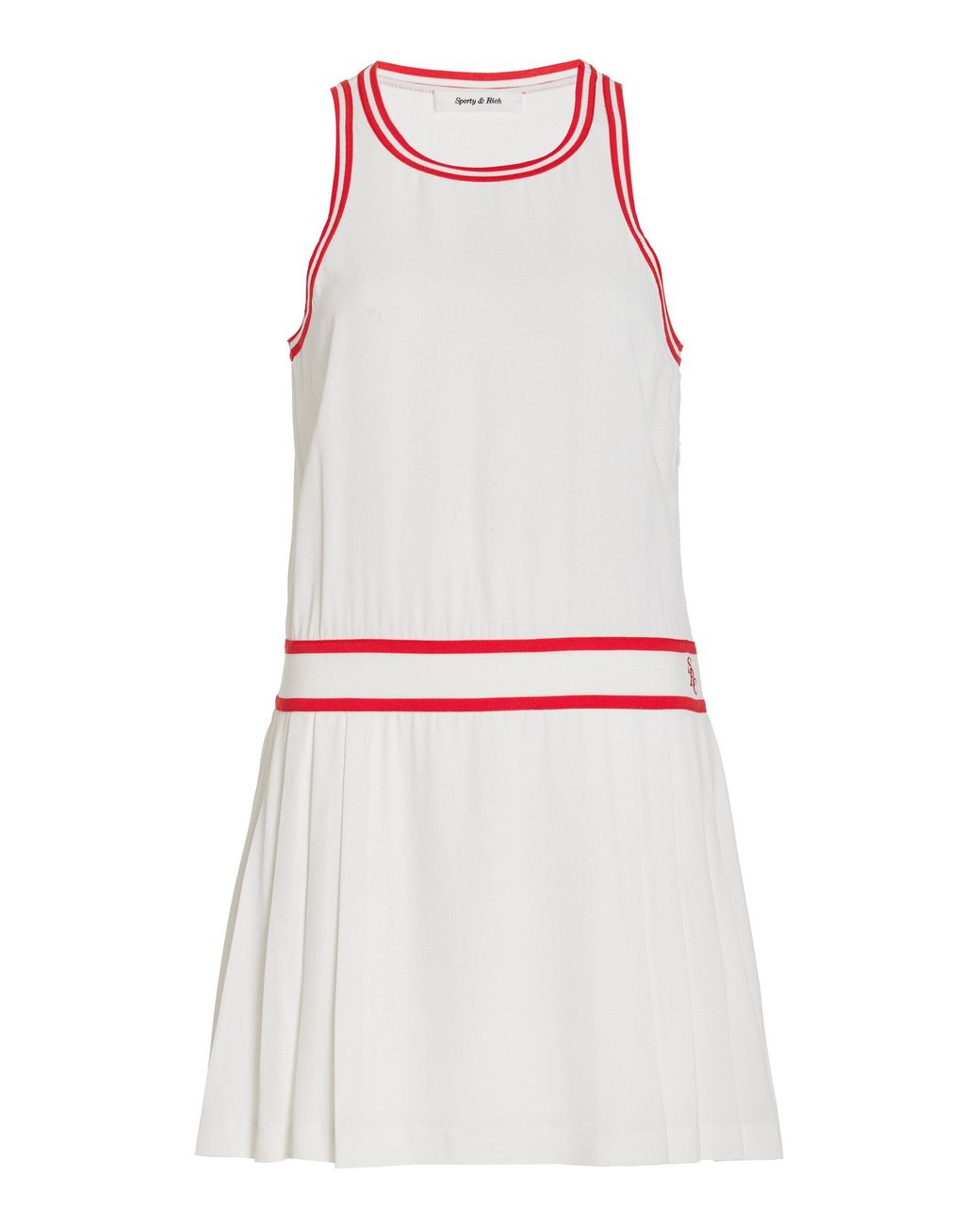 Sporty & Rich Phoebe Pleated Tennis Tank Mini Dress in White | Lyst