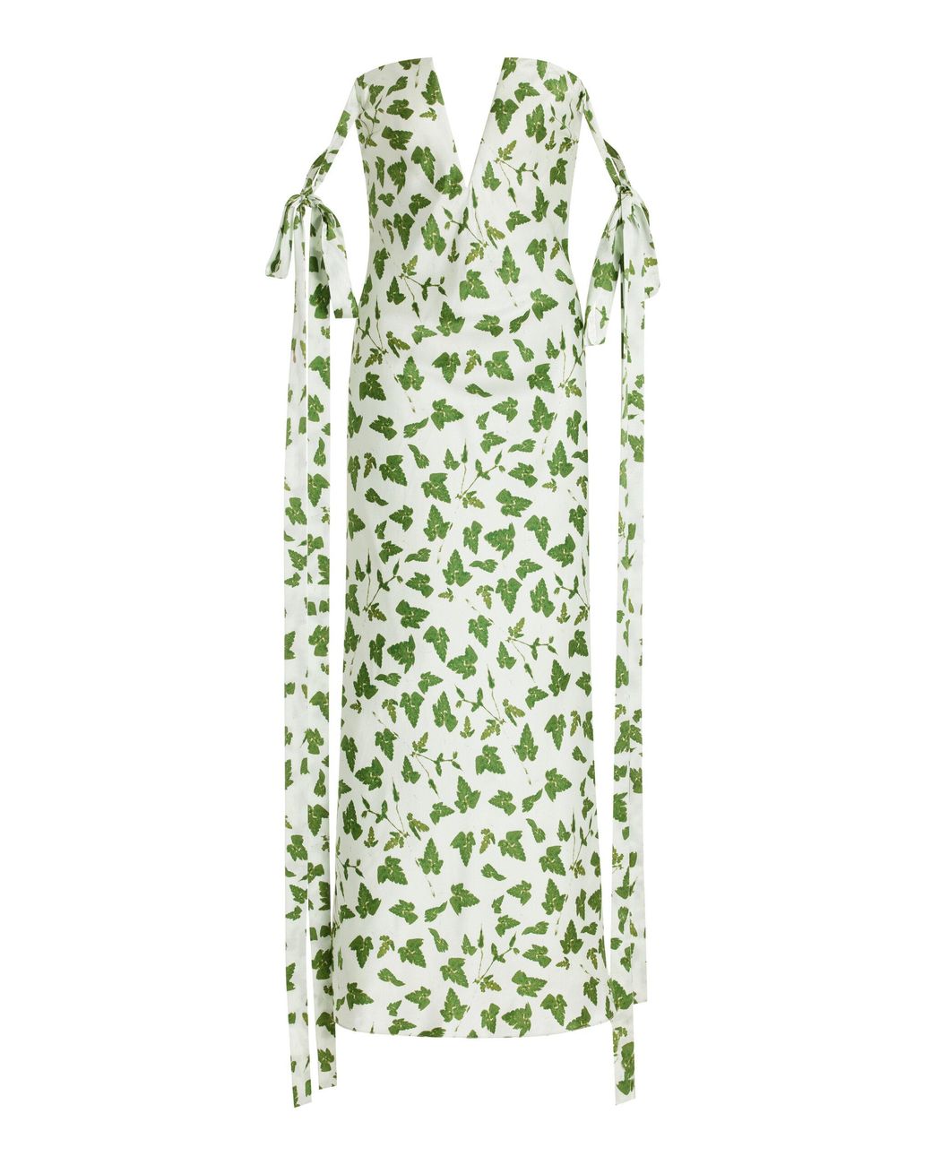 Alejandra Alonso Rojas Ribbon-detailed Silk Bustier Dress in Green | Lyst