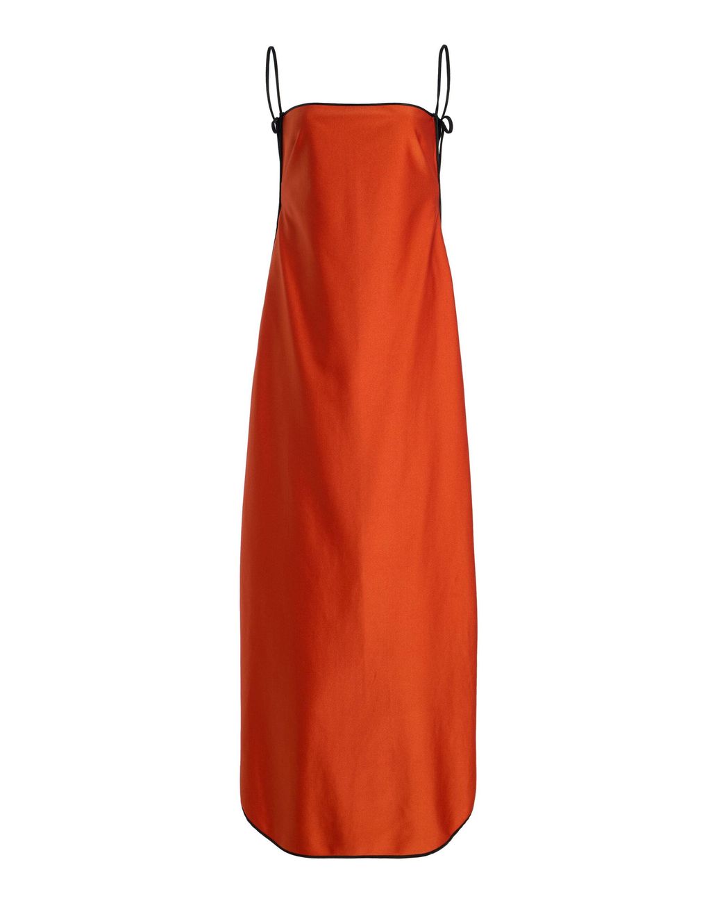 Temily Exclusive Summer Bones Signature Satin Maxi Dress in Orange ...