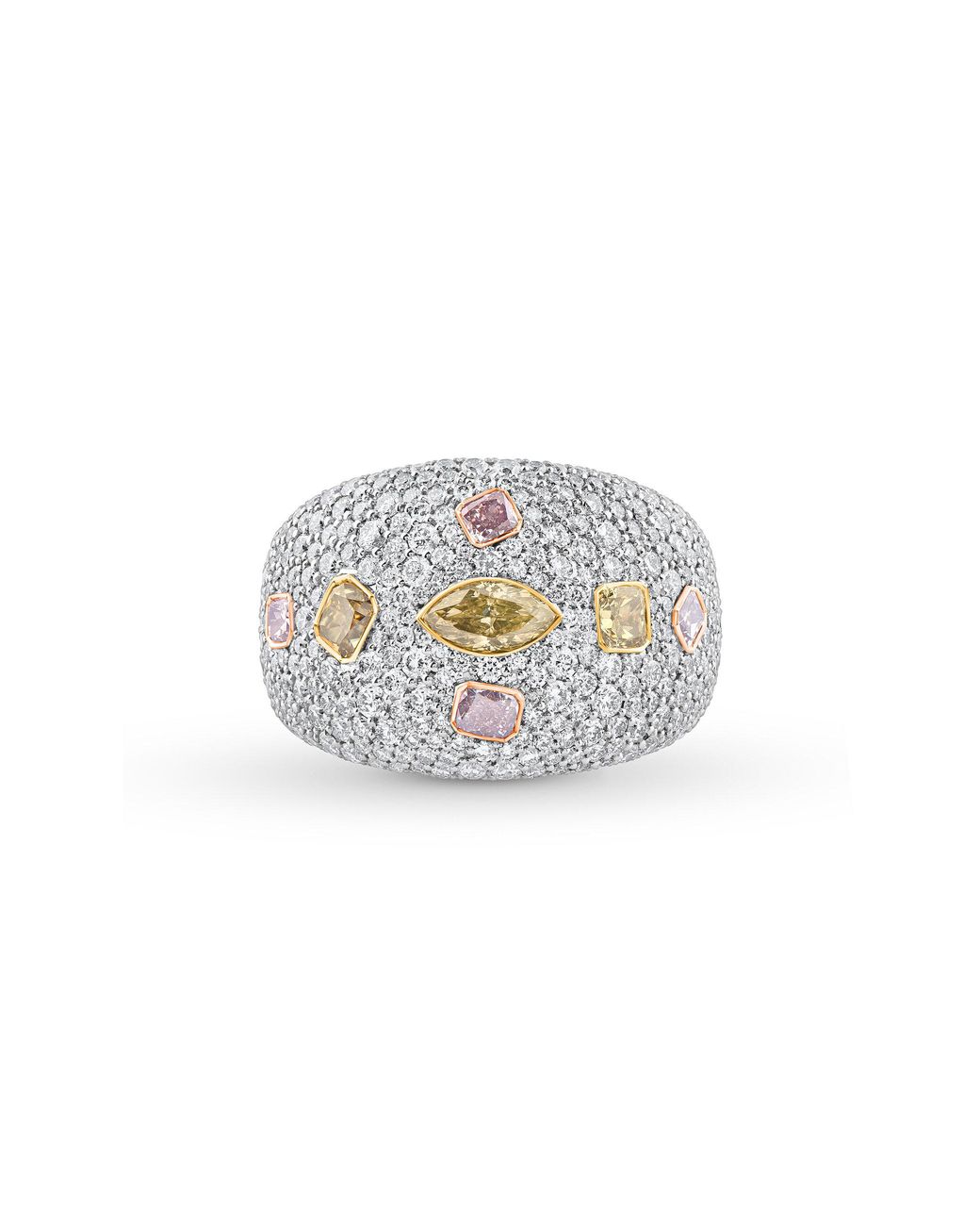 Harakh Raindrop 18K Diamond Secret Melange Ring in White | Lyst