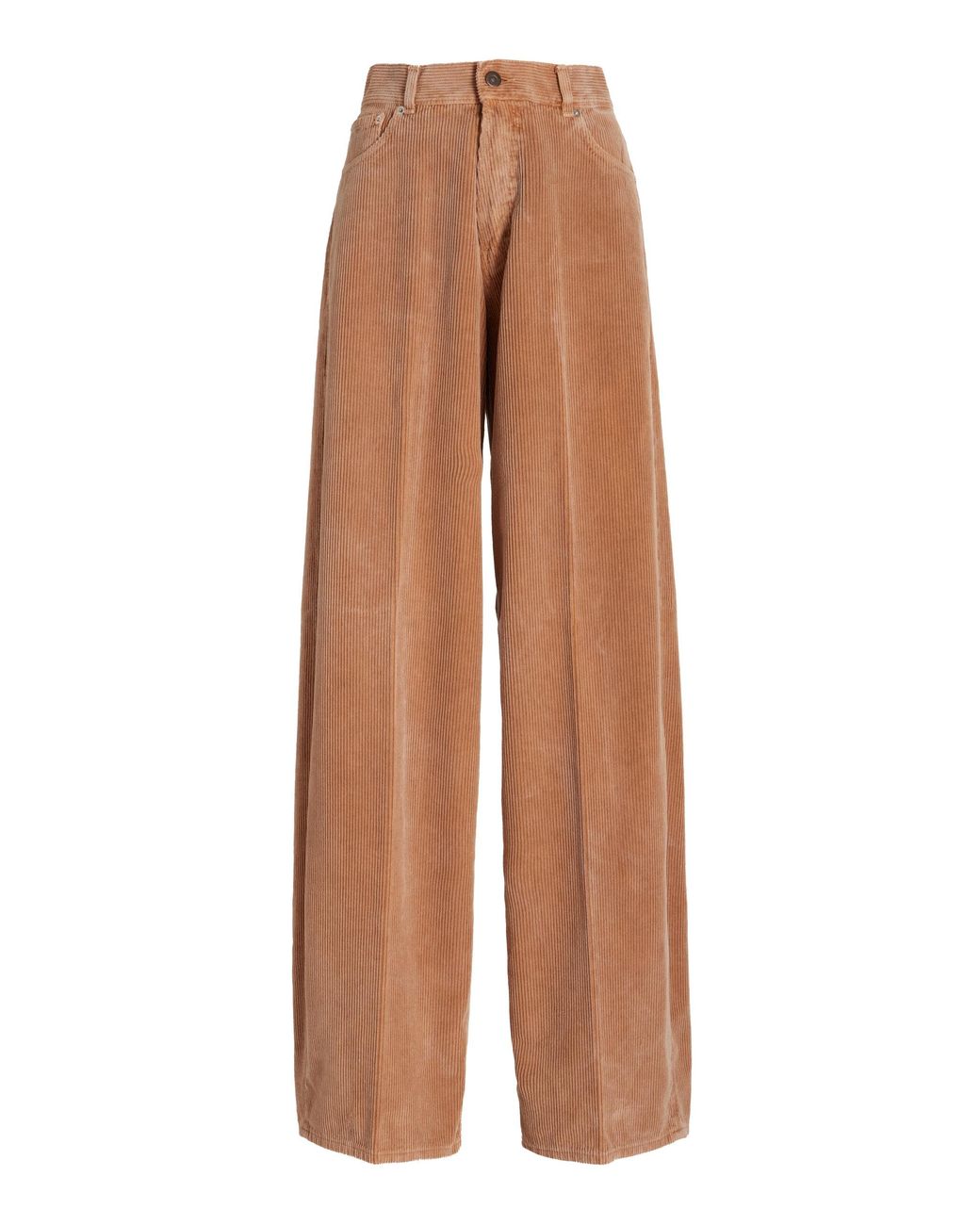 Haikure Bethany Rigid Drop-rise Velvet Wide-leg Jeans in Brown | Lyst