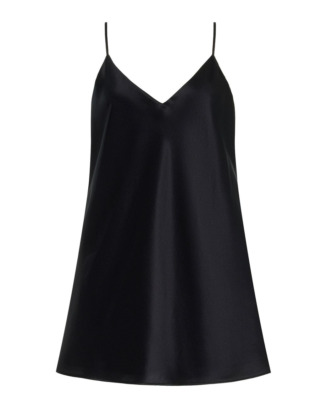 Lafayette 148 New York Silk Charmeuse Bias Tank Top in Black | Lyst