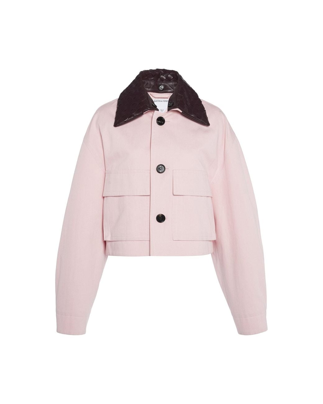 Bottega Veneta Cotton Canvas Utility Jacket in Pink | Lyst