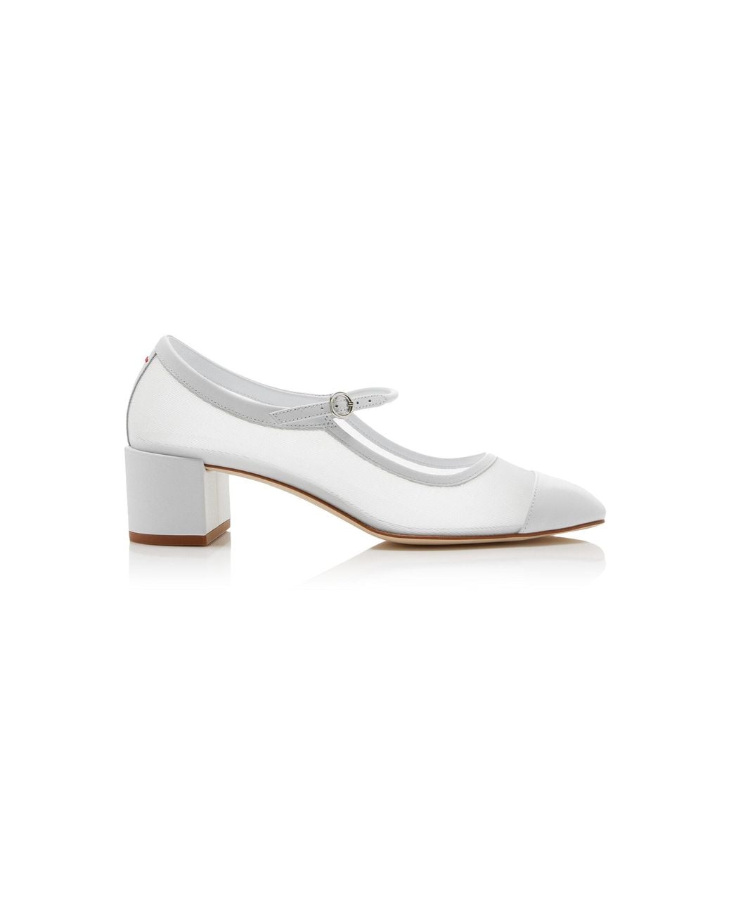 Aeyde Aline Mesh Mary Jane Pumps in White | Lyst