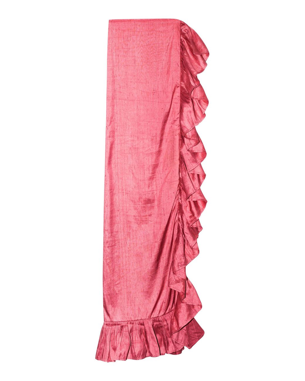 Coniglio Palm Beach Power Ruffled Silk Pareo Maxi Skirt in Pink | Lyst UK
