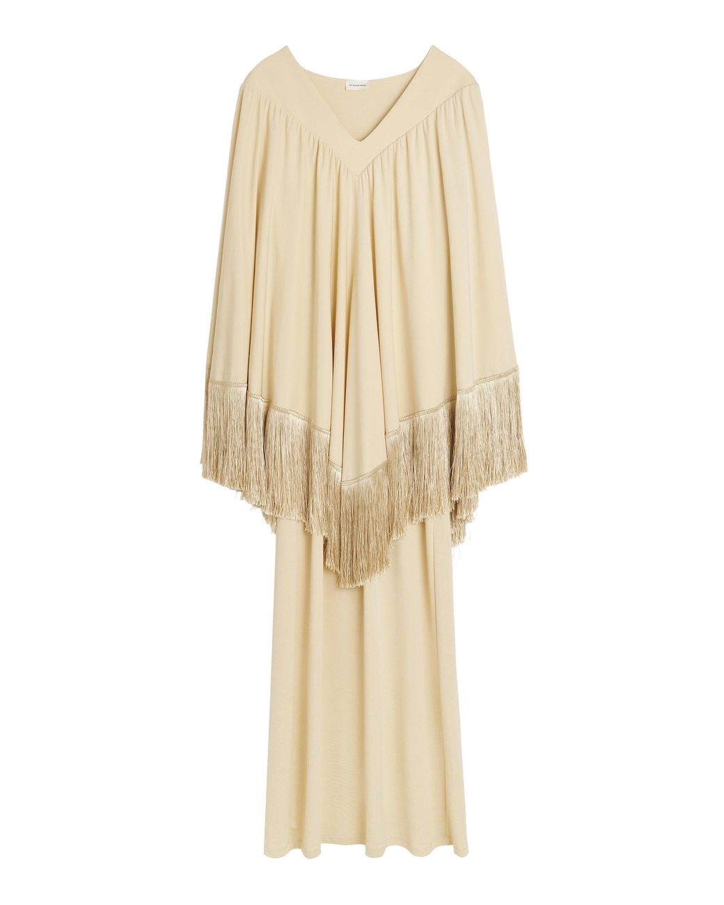 By Malene Birger Colandra Fringe-trimmed Maxi Dress in Natural | Lyst