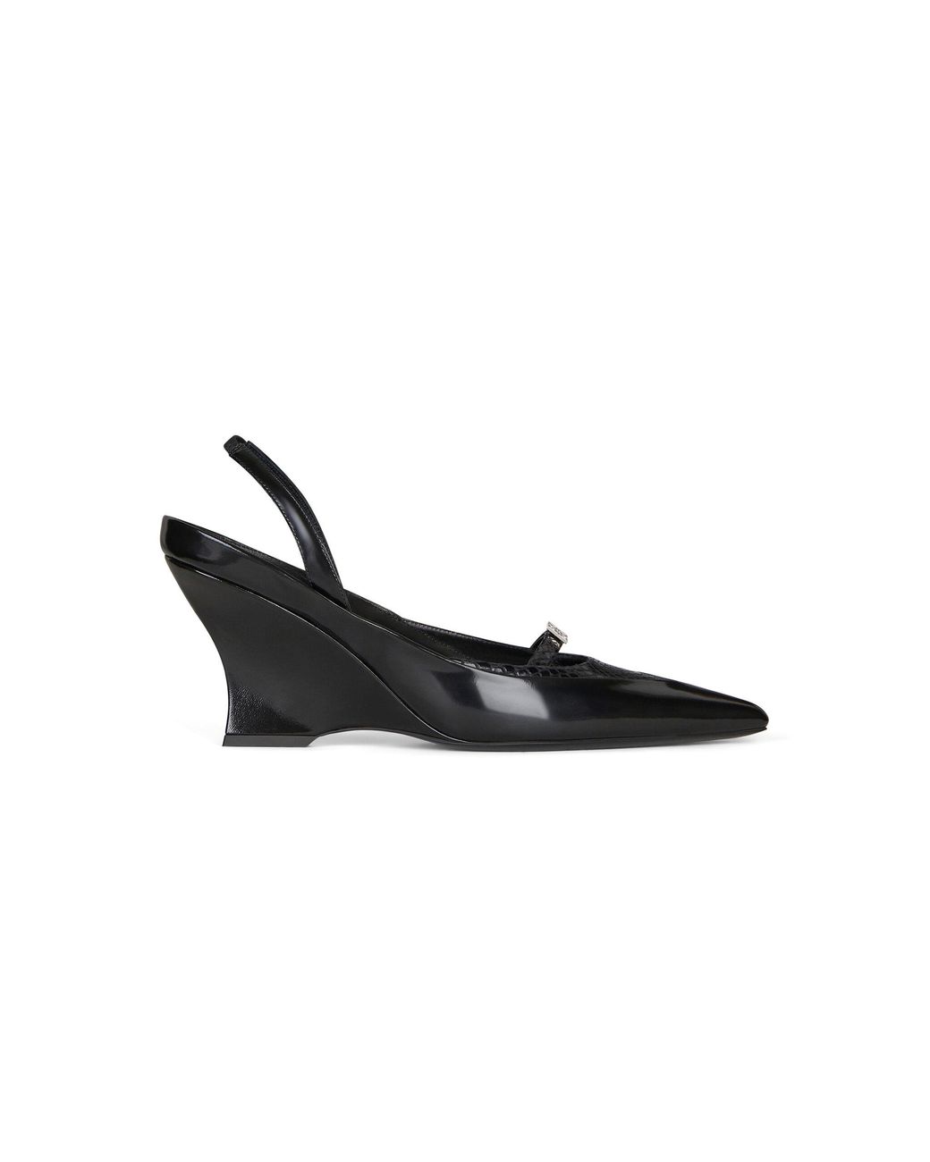 Givenchy Raven Leather Slingback Pumps in Black | Lyst