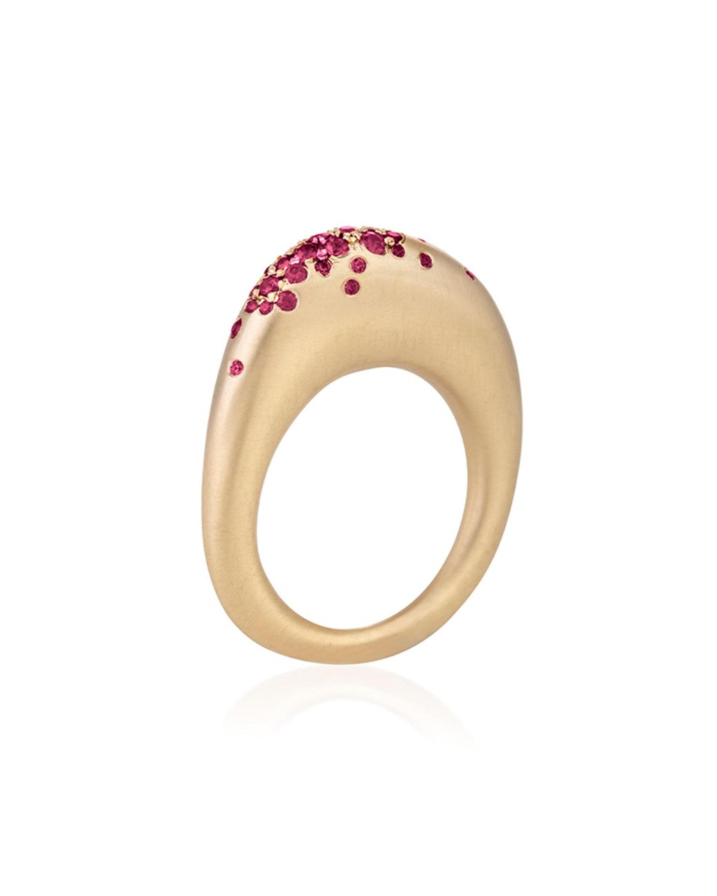 Nada Ghazal Urban Color Thin 18K Diamond Ruby Ring in Metallic | Lyst UK