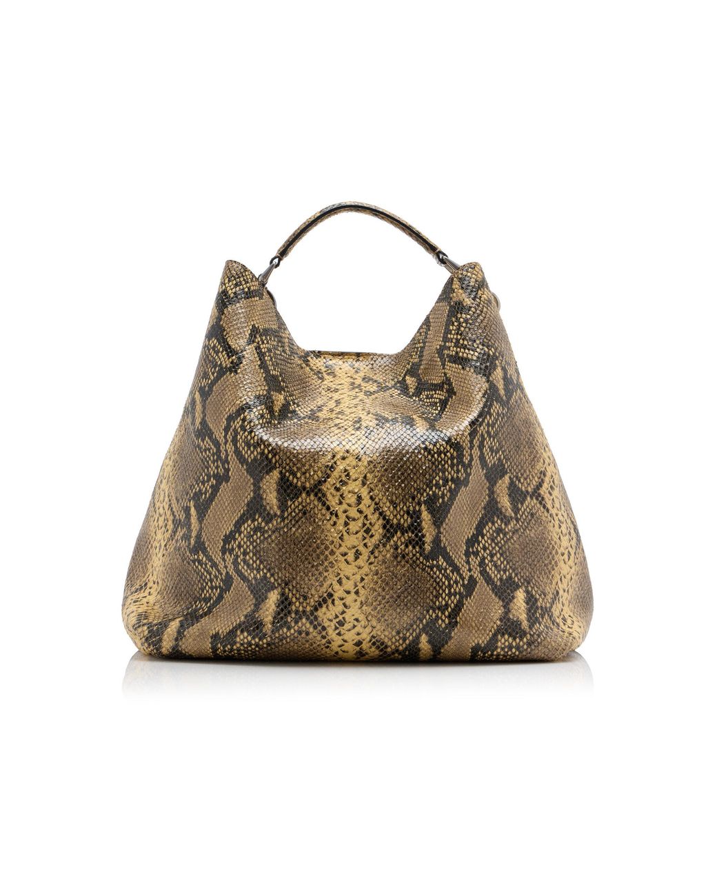 Dries Van Noten Python-Effect Leather Tote Bag in Natural | Lyst