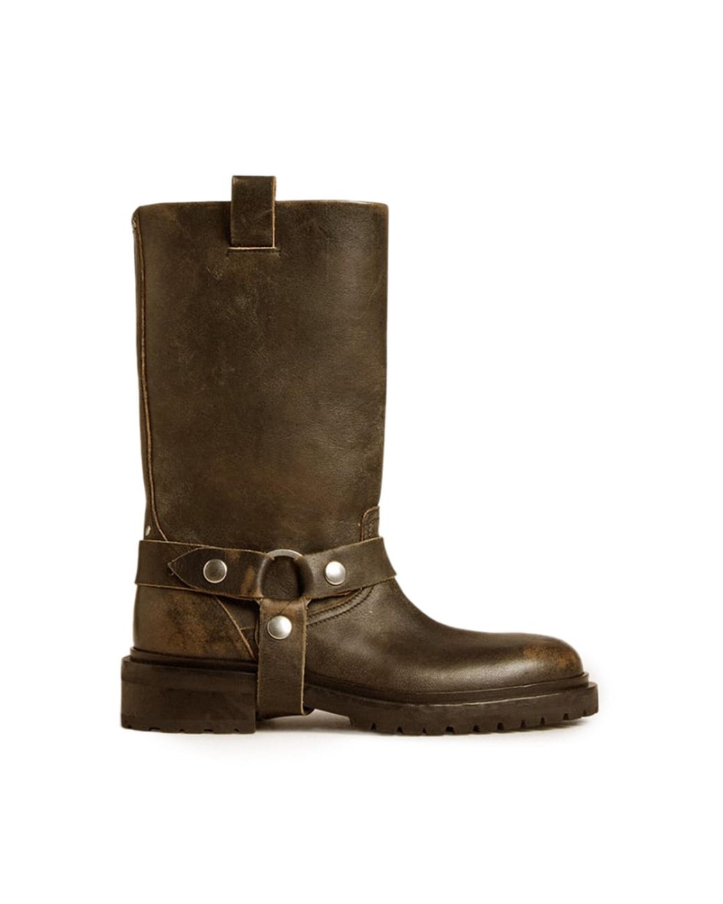 Golden Goose Kurt Distressed Leather Boots in Brown | Lyst