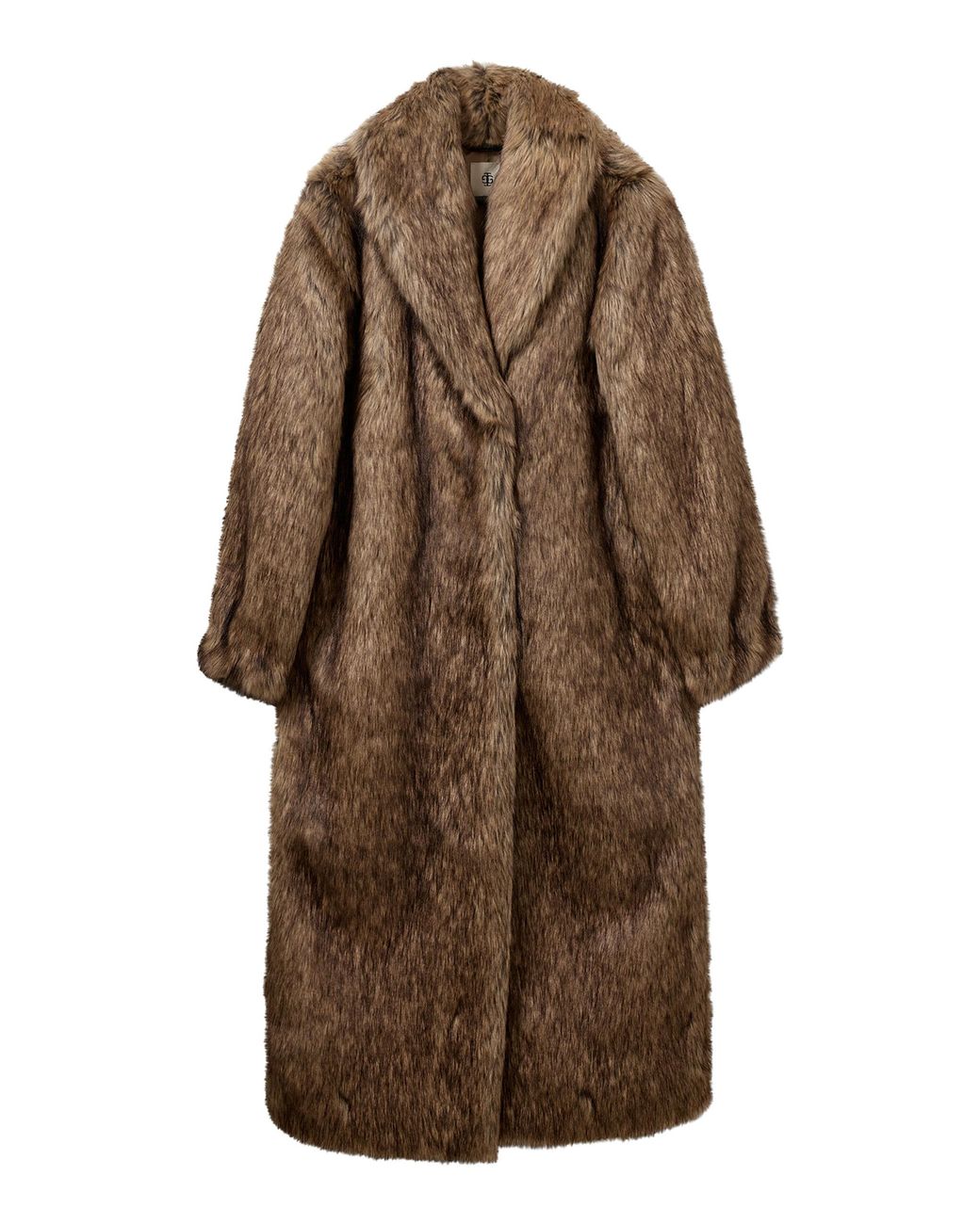 THE GARMENT Damiy Faux Fur Long Coat in Brown | Lyst