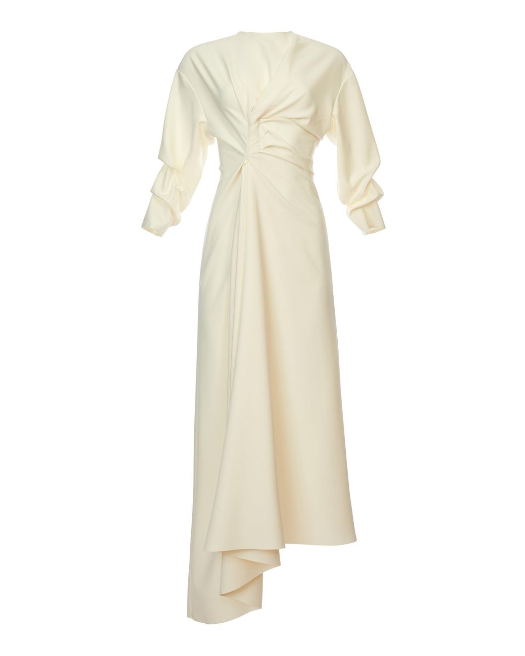 A.W.A.K.E. MODE Draped Asymmetric Maxi Dress in White | Lyst