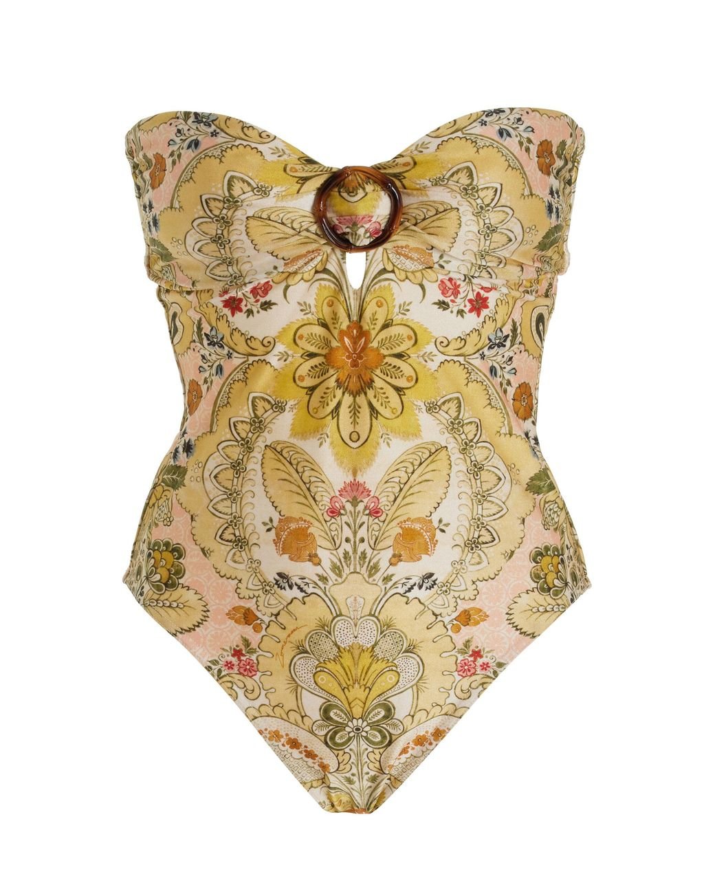 Zimmermann Laurel Bamboo Ring One-Piece Swimsuit in Metallic | Lyst