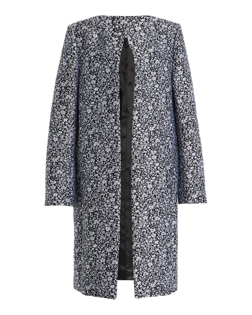 TOTEME Collarless Floral Coat in Grey | Lyst UK