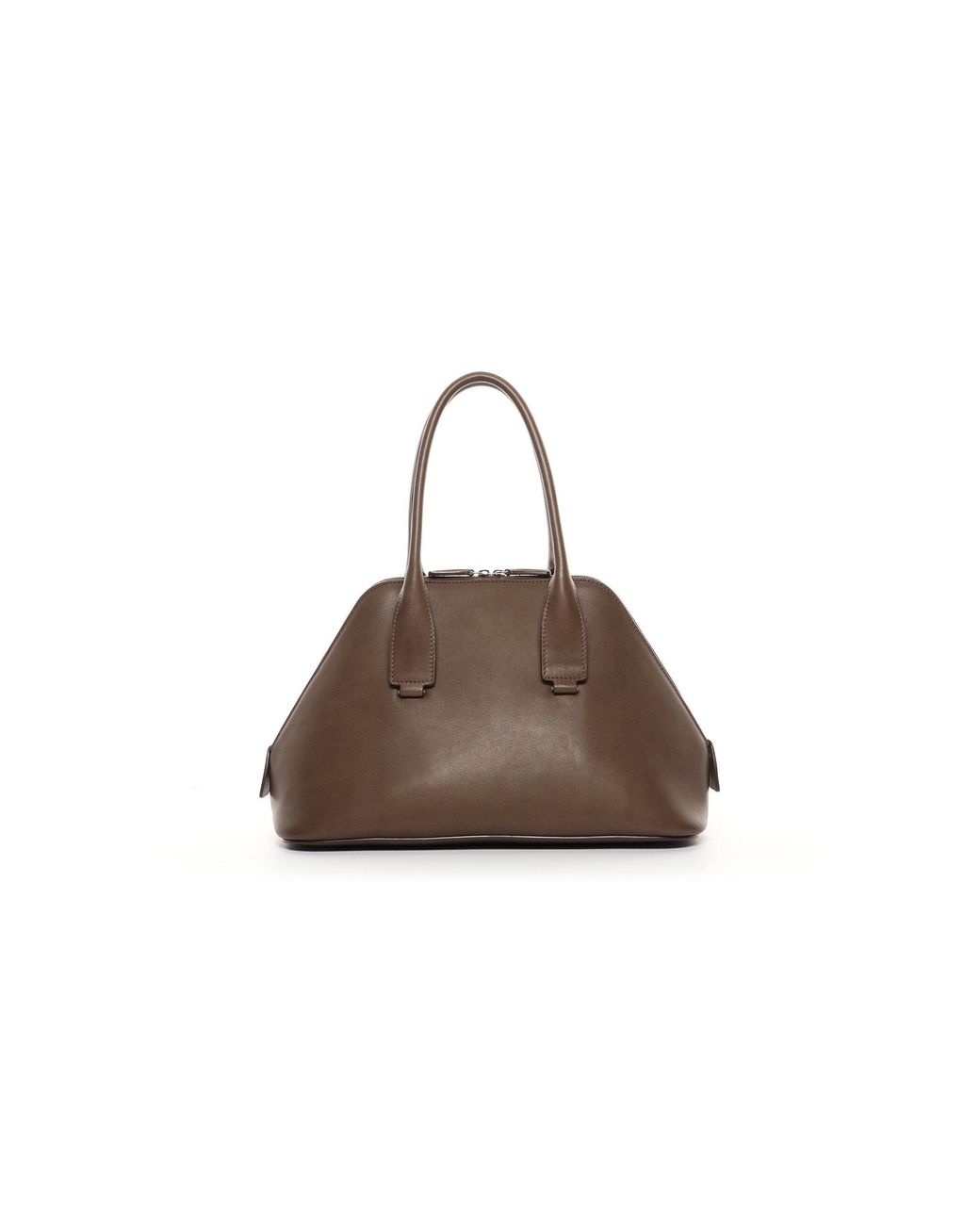 The Row Medium Devon Leather Bag in Brown | Lyst