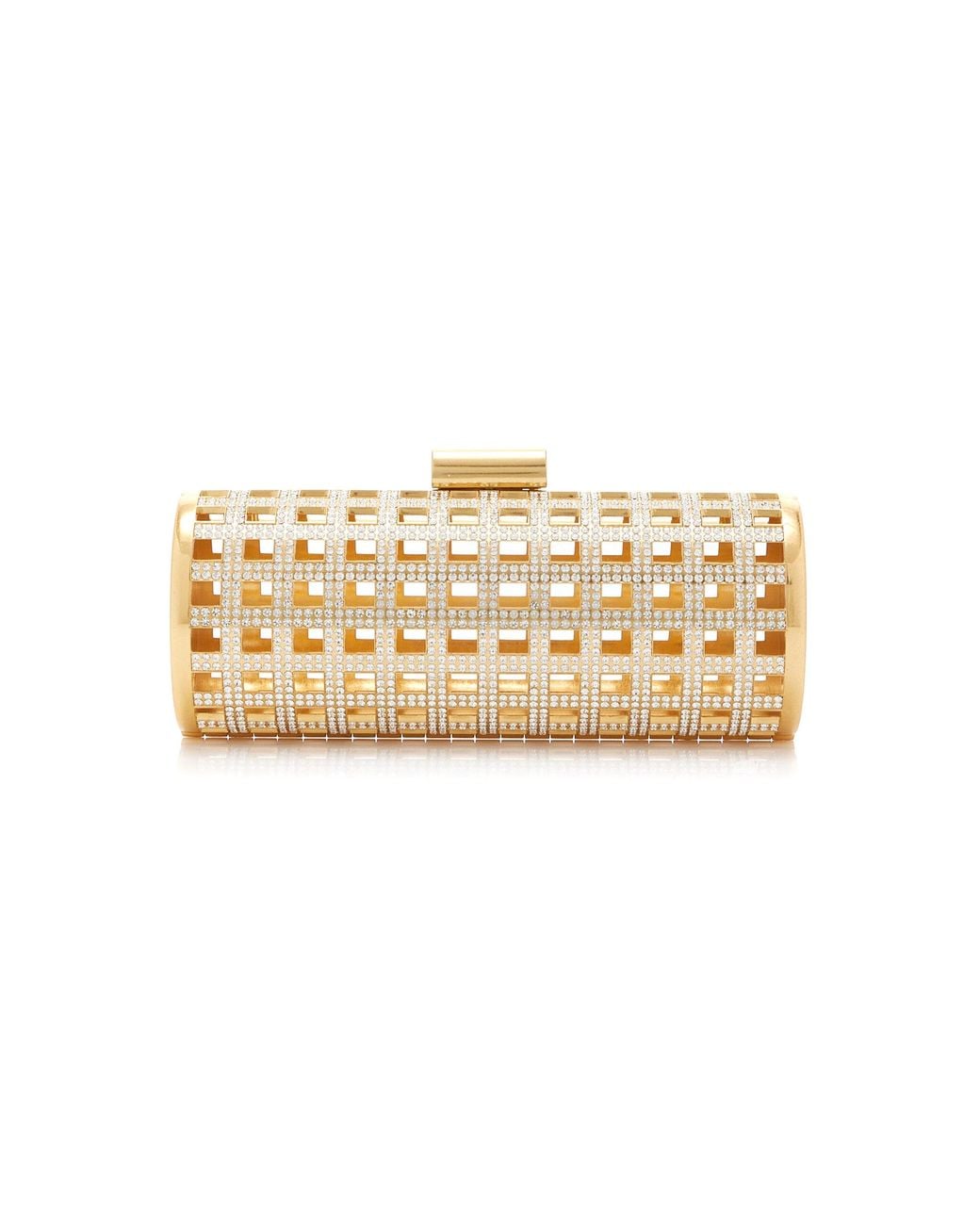 Jonathan Simkhai Aviary Crystal-embellished Gold-tone Cage Clutch in ...