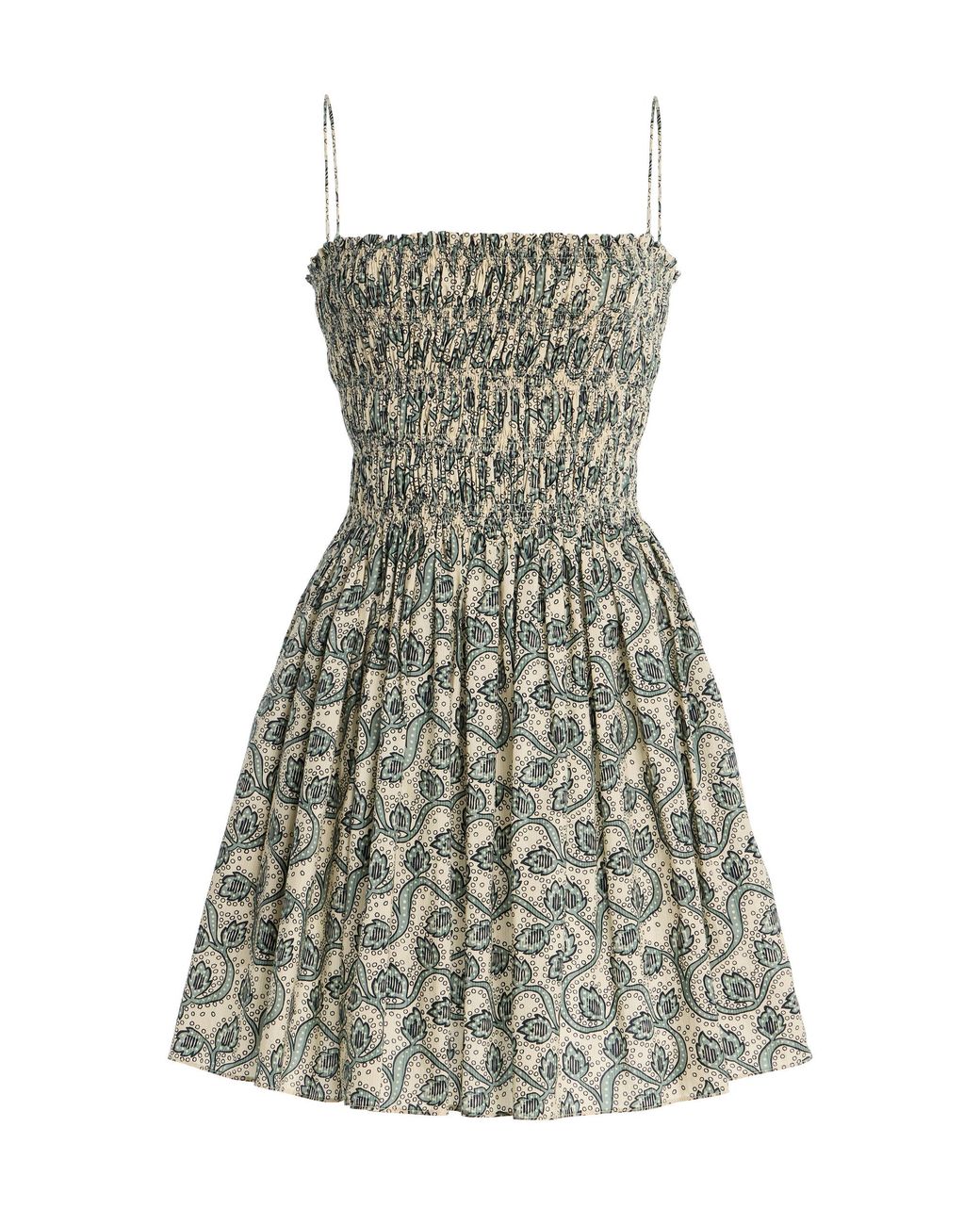 Matteau Shirred-Bodice Cotton Mini Dress | Lyst