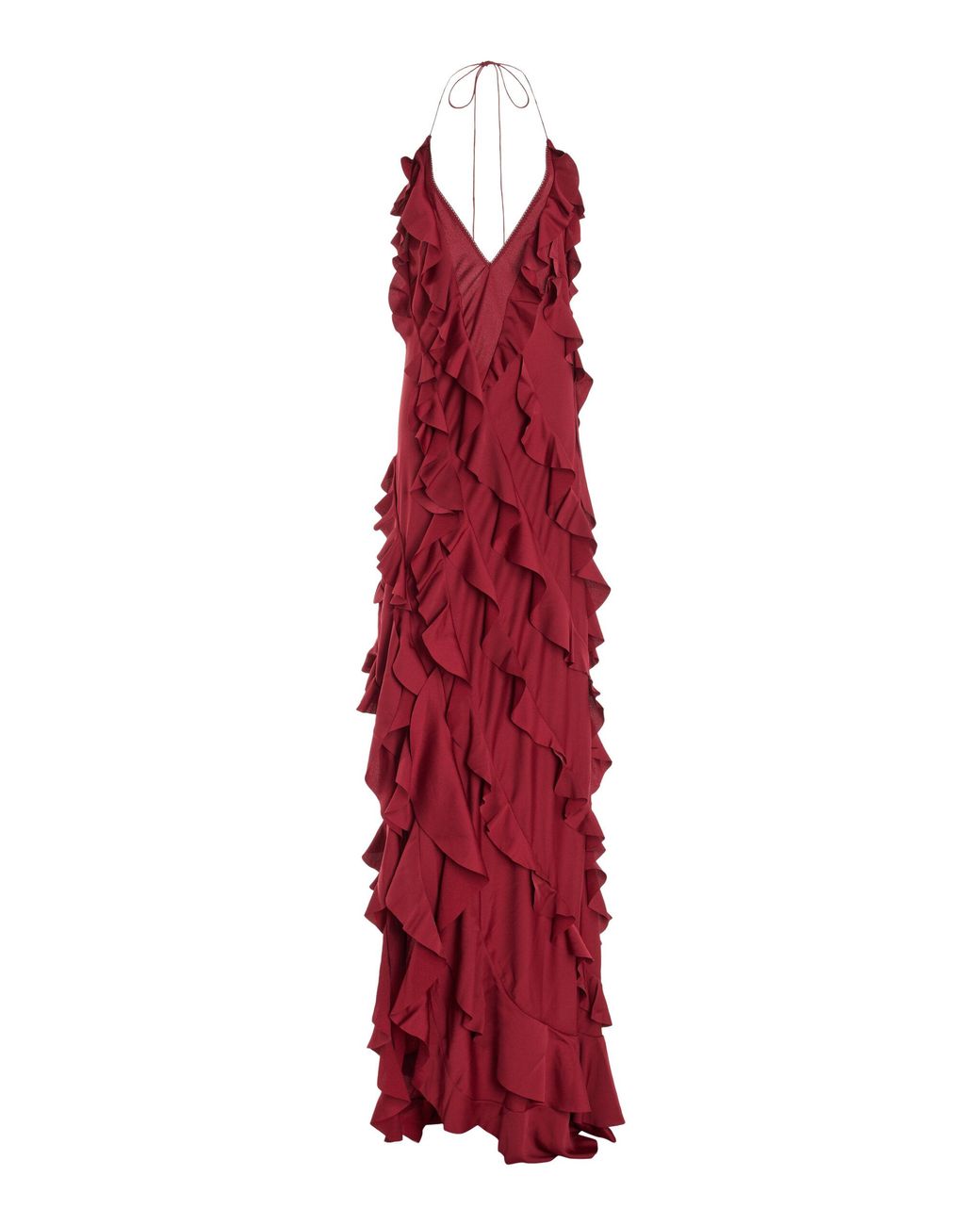 Anna October Exclusive Renata Ruffled Maxi Dress in Red | Lyst