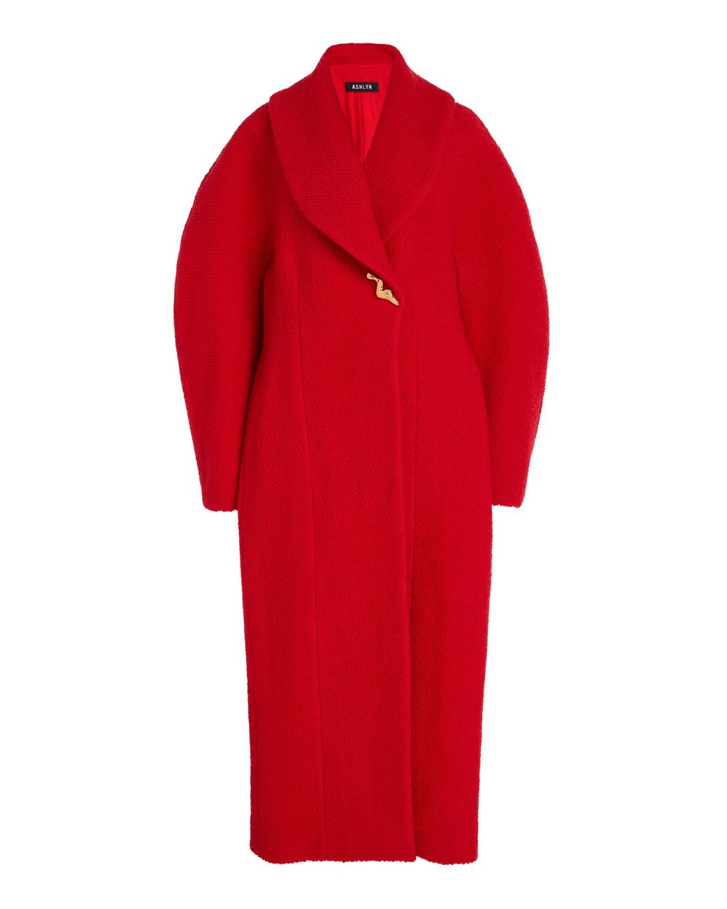 Ashlyn Aislinn Wool Bouclé Coat in Red | Lyst