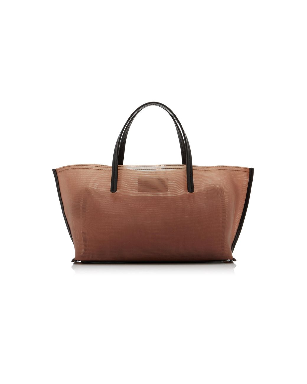 STAUD Christos Mini Mesh Tote Bag in Brown | Lyst