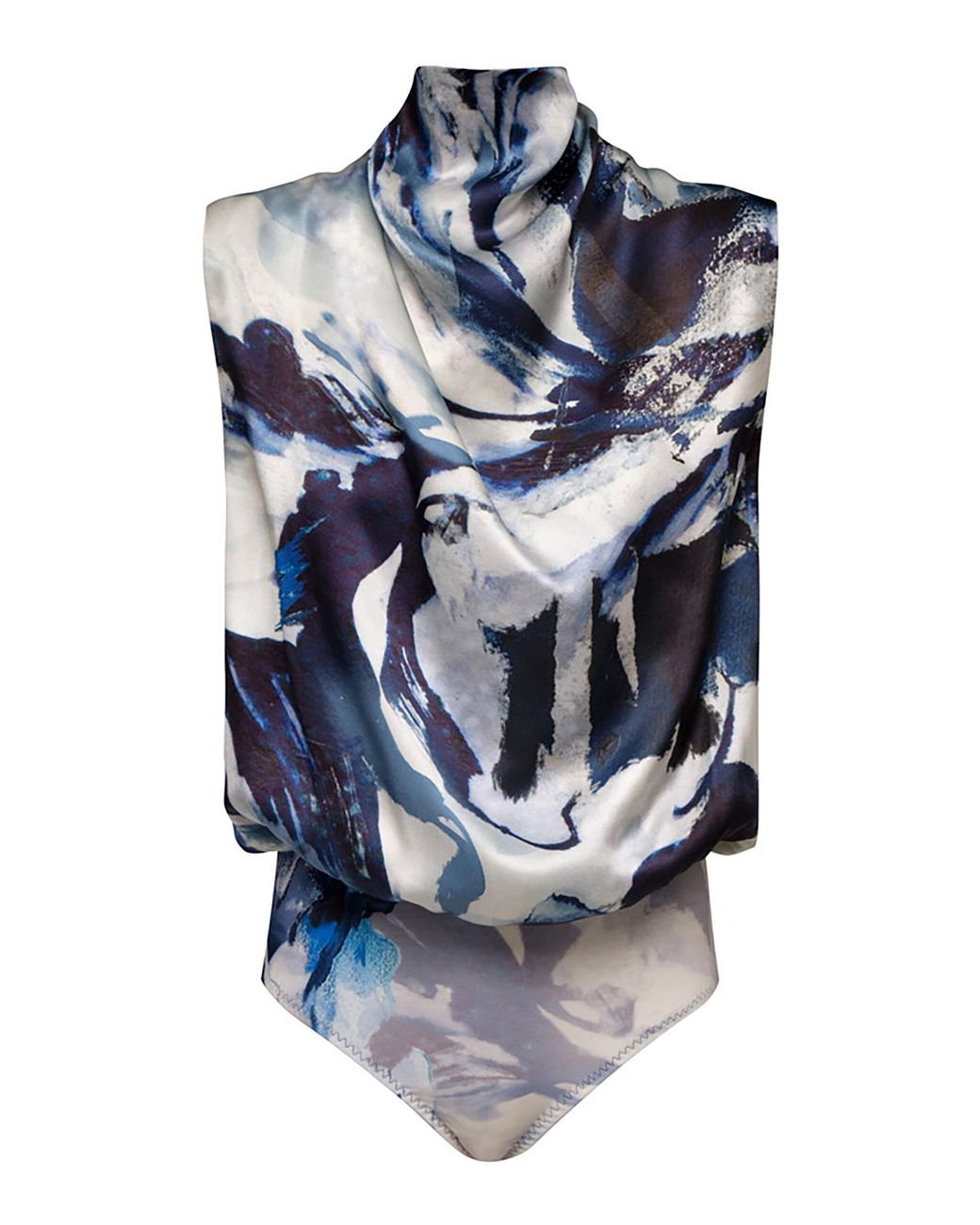 Maria Elena Villamil Etereo Silk Bodysuit in Blue | Lyst UK