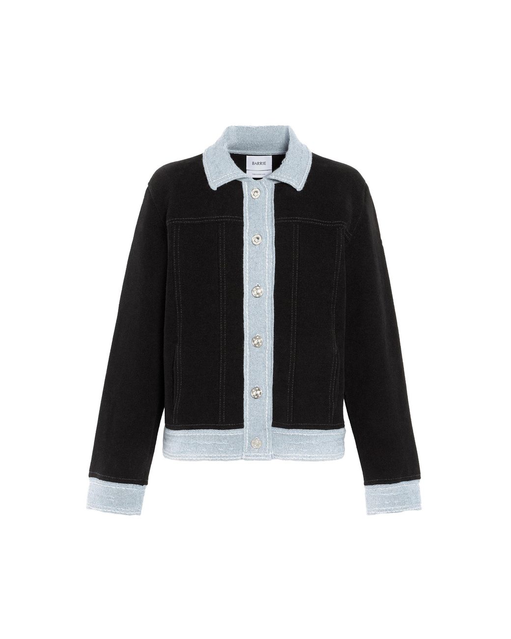 Barrie Hybrid Suede Cashmere Jacket in Black | Lyst UK
