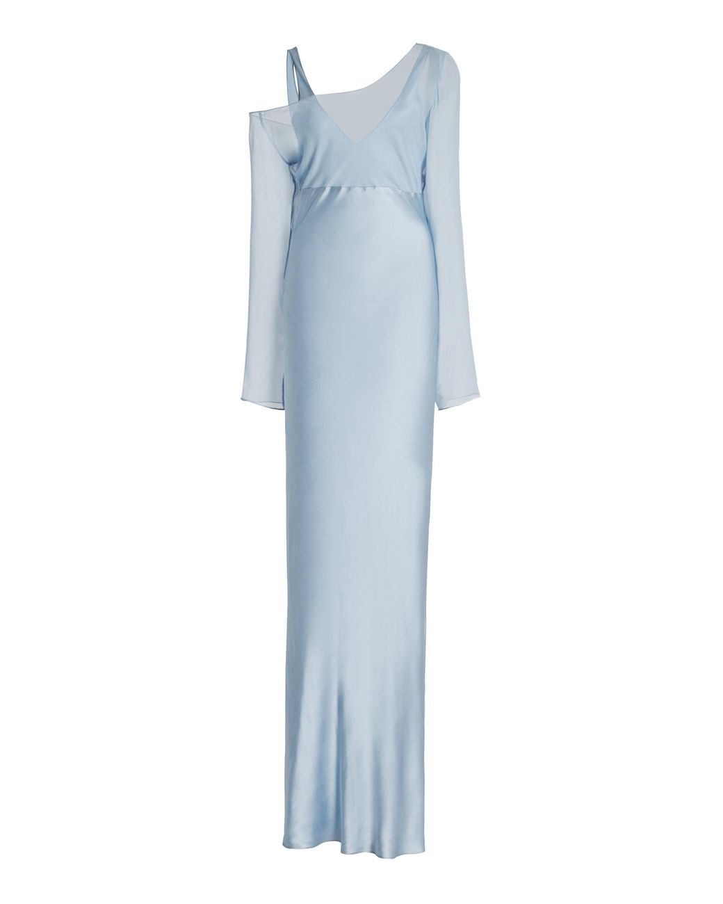 BEARE PARK Layered Asymmetric Silk Maxi Dress in Blue | Lyst