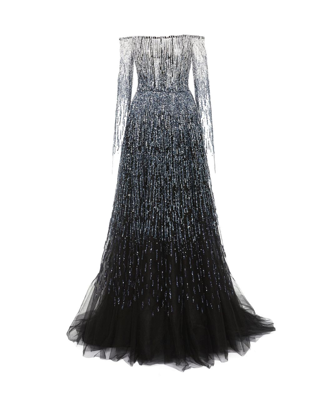 Pamella Roland Ombre Sequin Kimono Caped Gown in Blue | Lyst Pamella Roland Ombre Sequin Kimono Caped Gown in Blue | Lyst