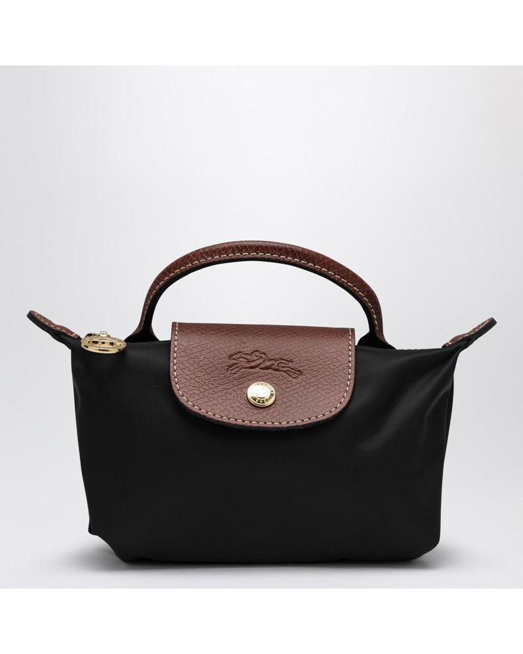Longchamp Le Pliage Original Clutch Bag in Black | Lyst