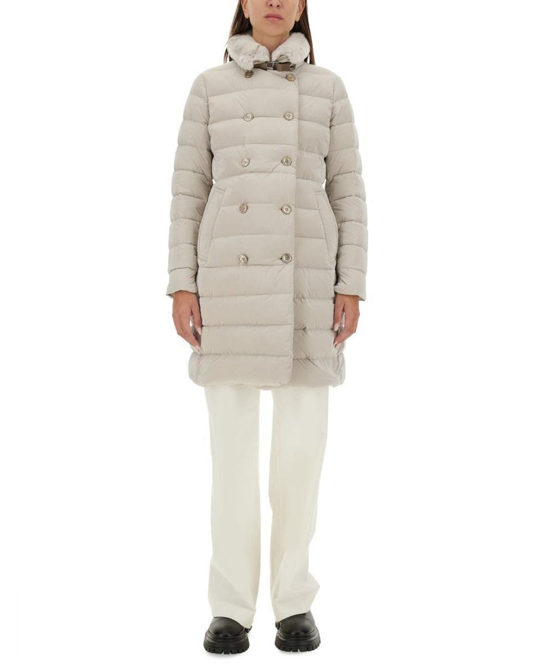 Moorer Longan Jacket in White | Lyst UK