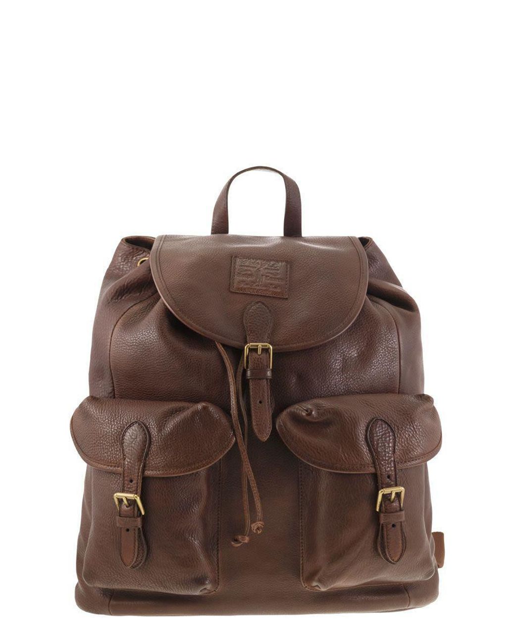 Polo Ralph Lauren Heritage Leather Backpack in Brown for Men | Lyst