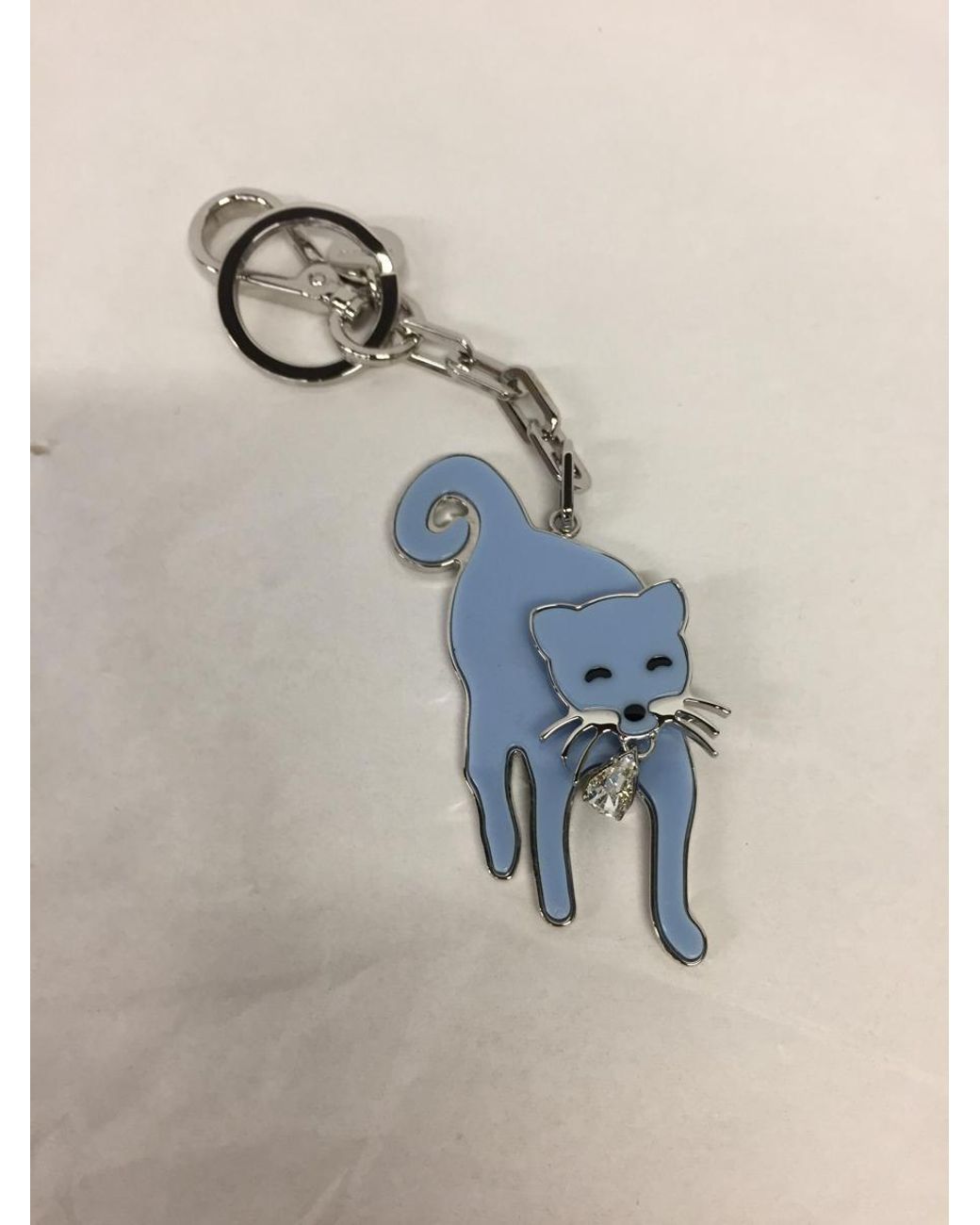 Miu Miu Metal Key-Holder in Blue | Lyst UK