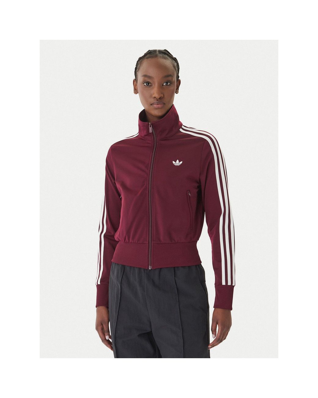 adidas Sweatshirt Firebird Classic Kq6532 Violett Regular Fit in Rot ...