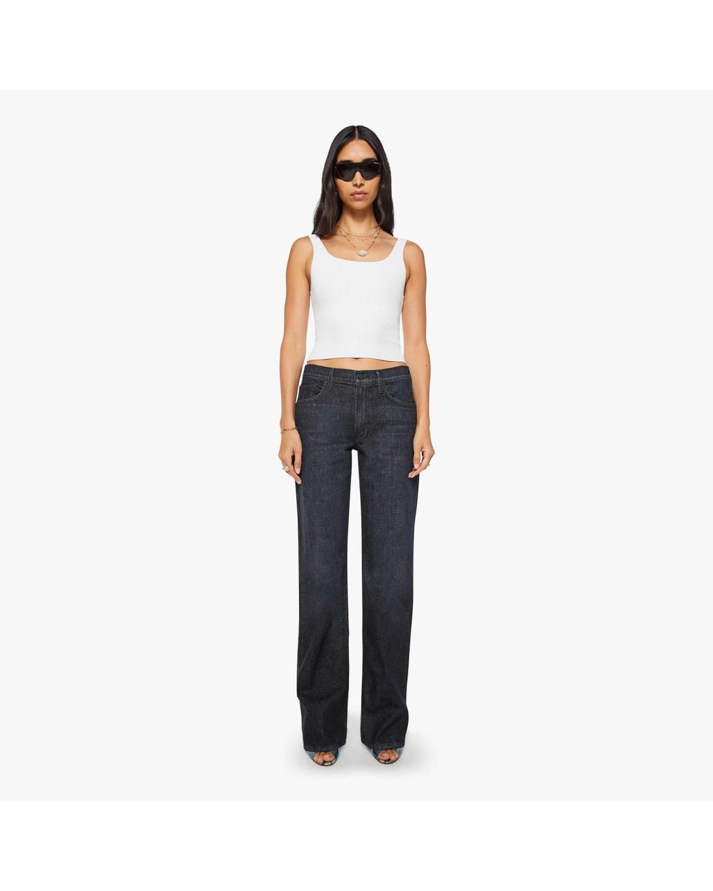 Mother The Reifler Starry Eyed Jeans in White | Lyst UK