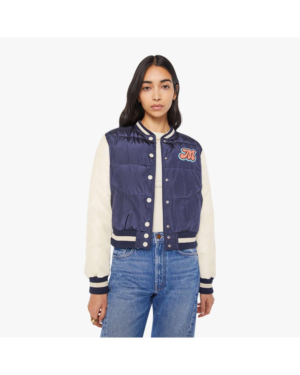 Mother The Letterman Jacket Second String in Blue | Lyst