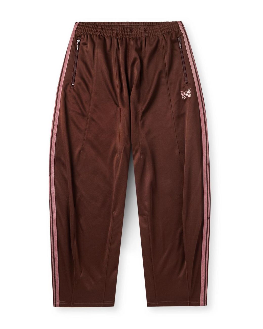 Needles Wide-Leg Webbing-Trimmed Logo-Embroidered Jersey Track Pants in ...