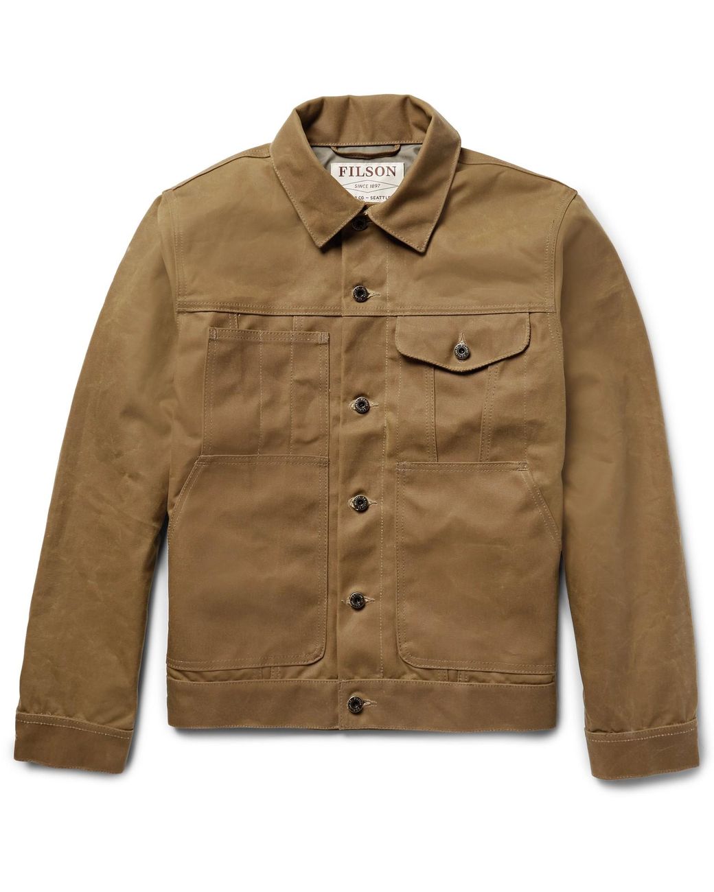 Filson Short Lined Cruiser Water-repellent Cotton Tin Cloth Jacket for ...