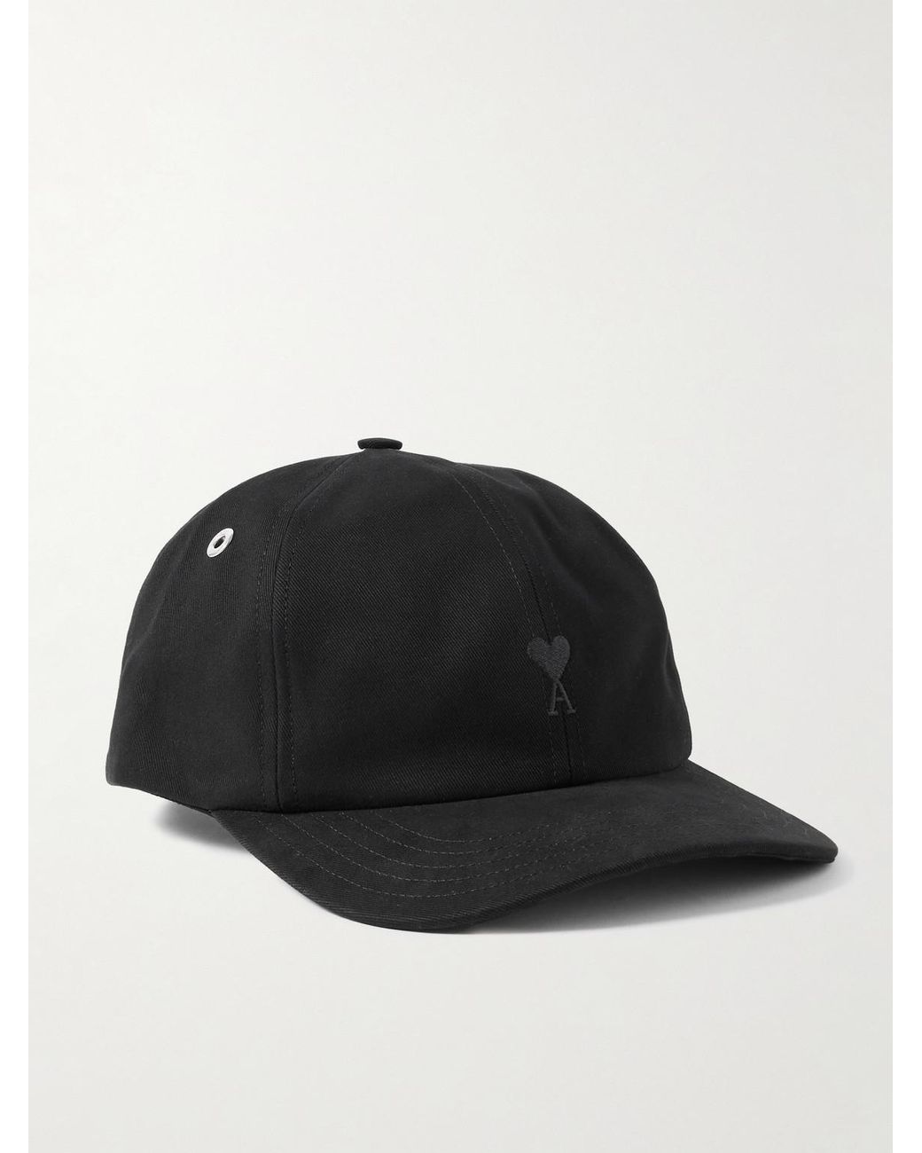 Ami Paris Logo-embroidered Cotton-twill Baseball Cap in Black for Men ...