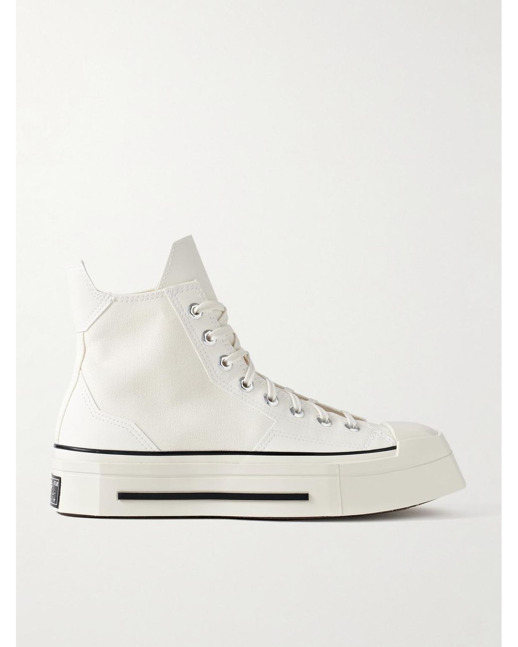 Converse Chuck 70 De Luxe Leather And Canvas Platform High-top Sneakers ...