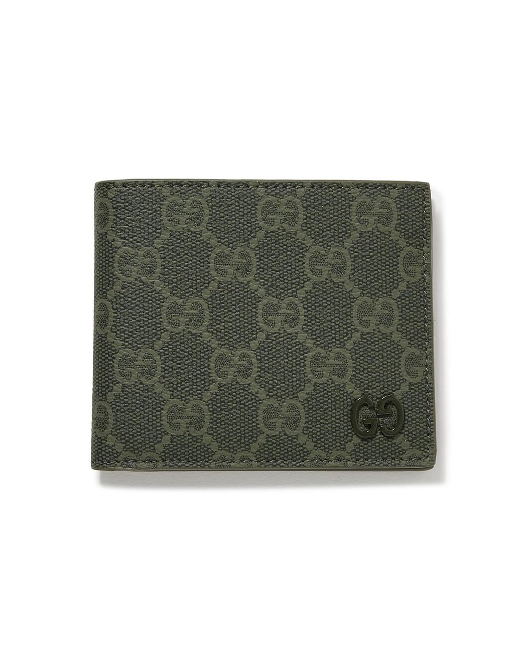 Gucci Gg Supreme Monogrammed Coated-Canvas And Leather Billfold Wallet ...
