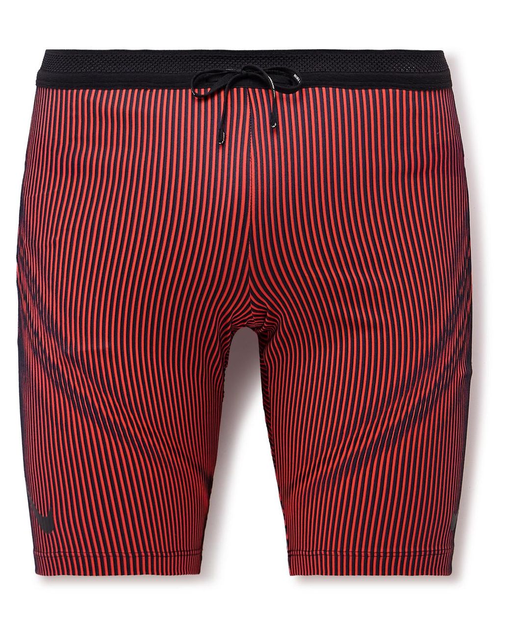 Nike Aeroswift Logo-Print Ribbed Dri-Fit Adv Half-Length Tights in Red ...