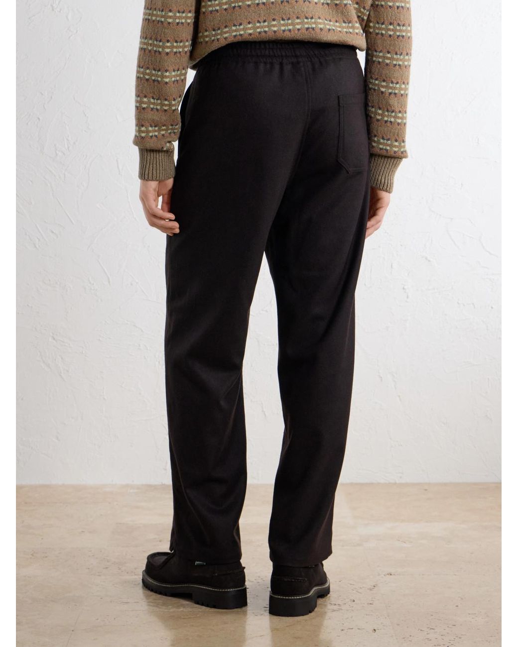 A.P.C. Vincent Straight-Leg Wool-Blend Drawstring Trousers in Blue for ...