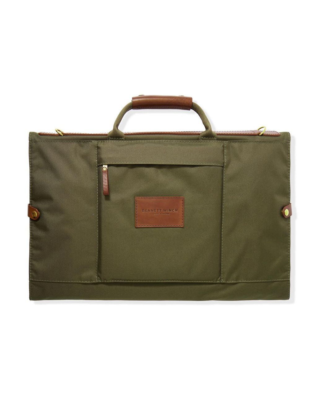 Bennett Winch The Trifold Leather-trimmed Cotton-canvas Suit Carrier ...