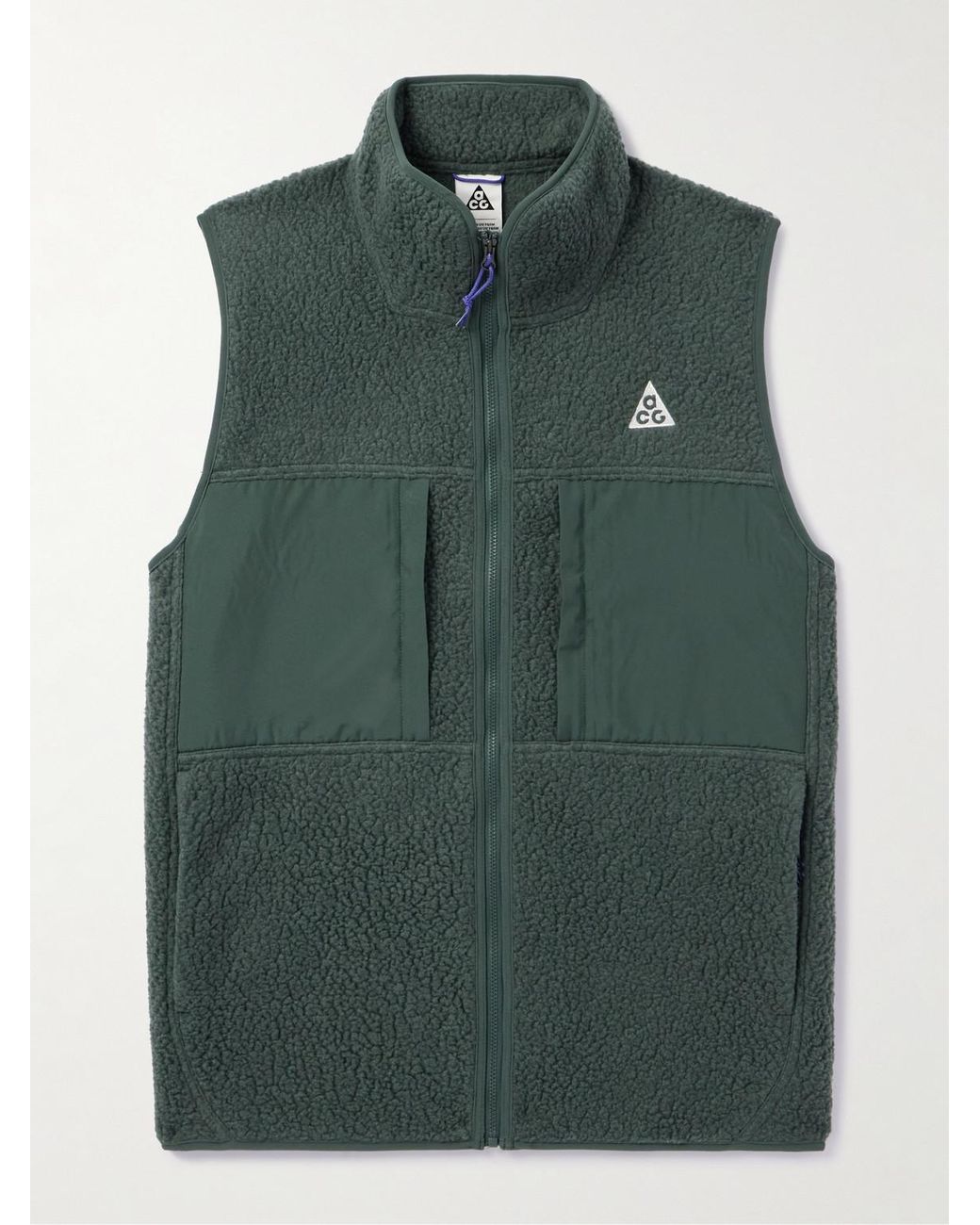 Nike Acg Arctic Wolf Logo-Embroidered Polartec Fleece And Shell Vest in ...