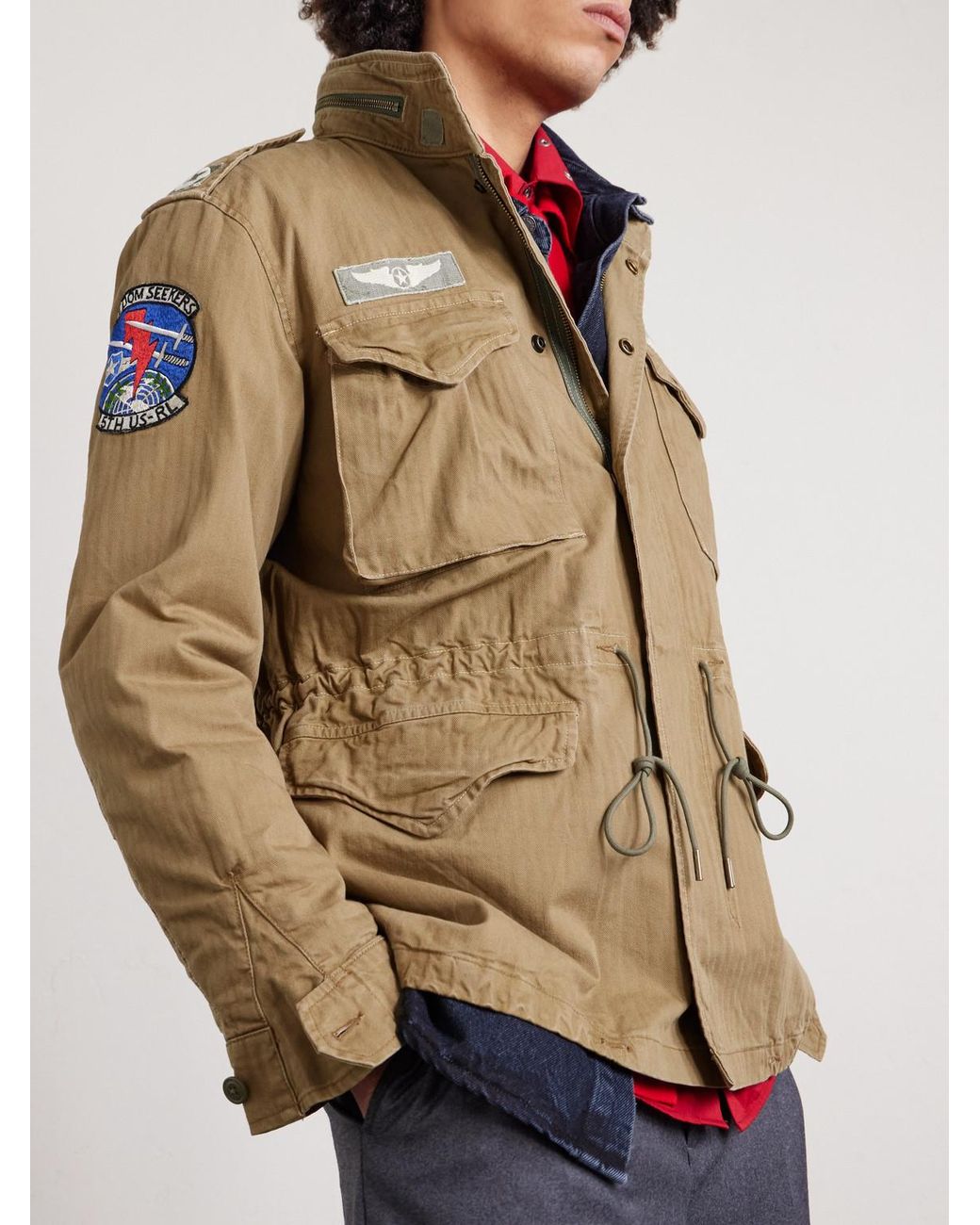 Polo Ralph Lauren The Iconic Logo-Appliquéd Striped Cotton Field Jacket ...