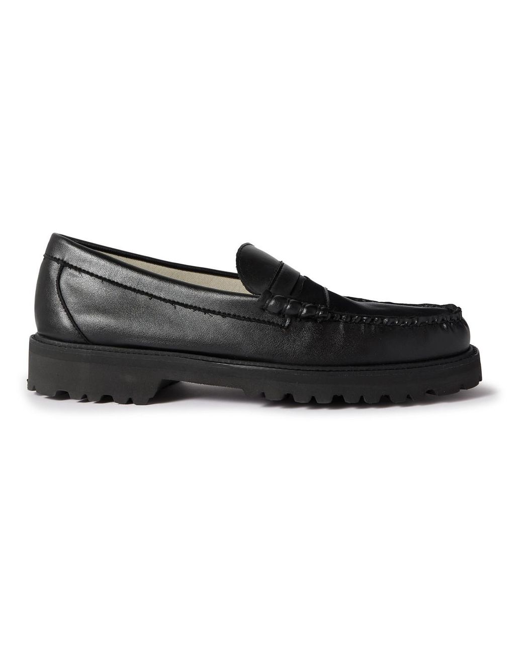 G.H. Bass & Co. Weejun 90 Cactus Leather Penny Loafers in Black for Men ...
