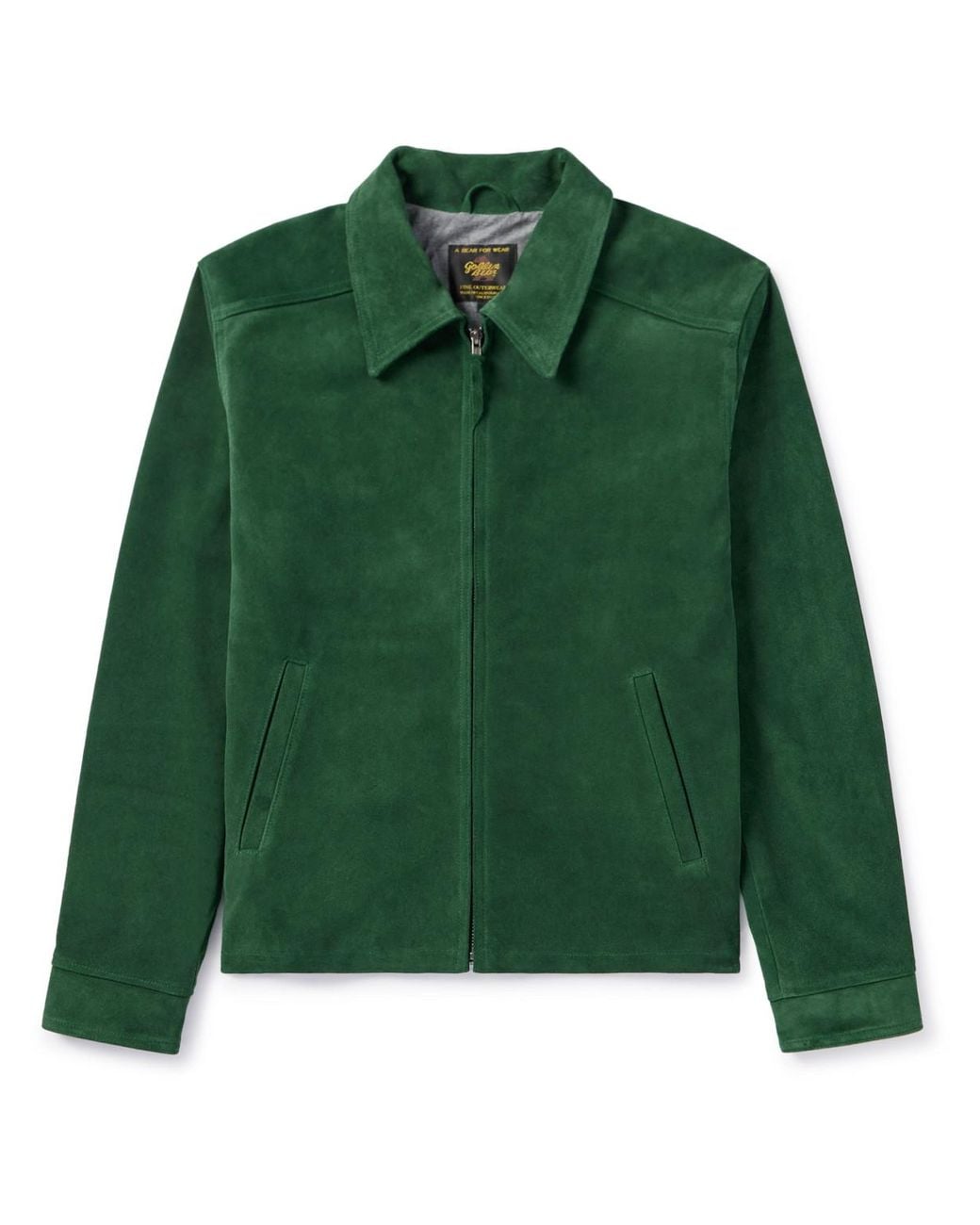 Golden Bear Suede Jacket in Green for Men | Lyst