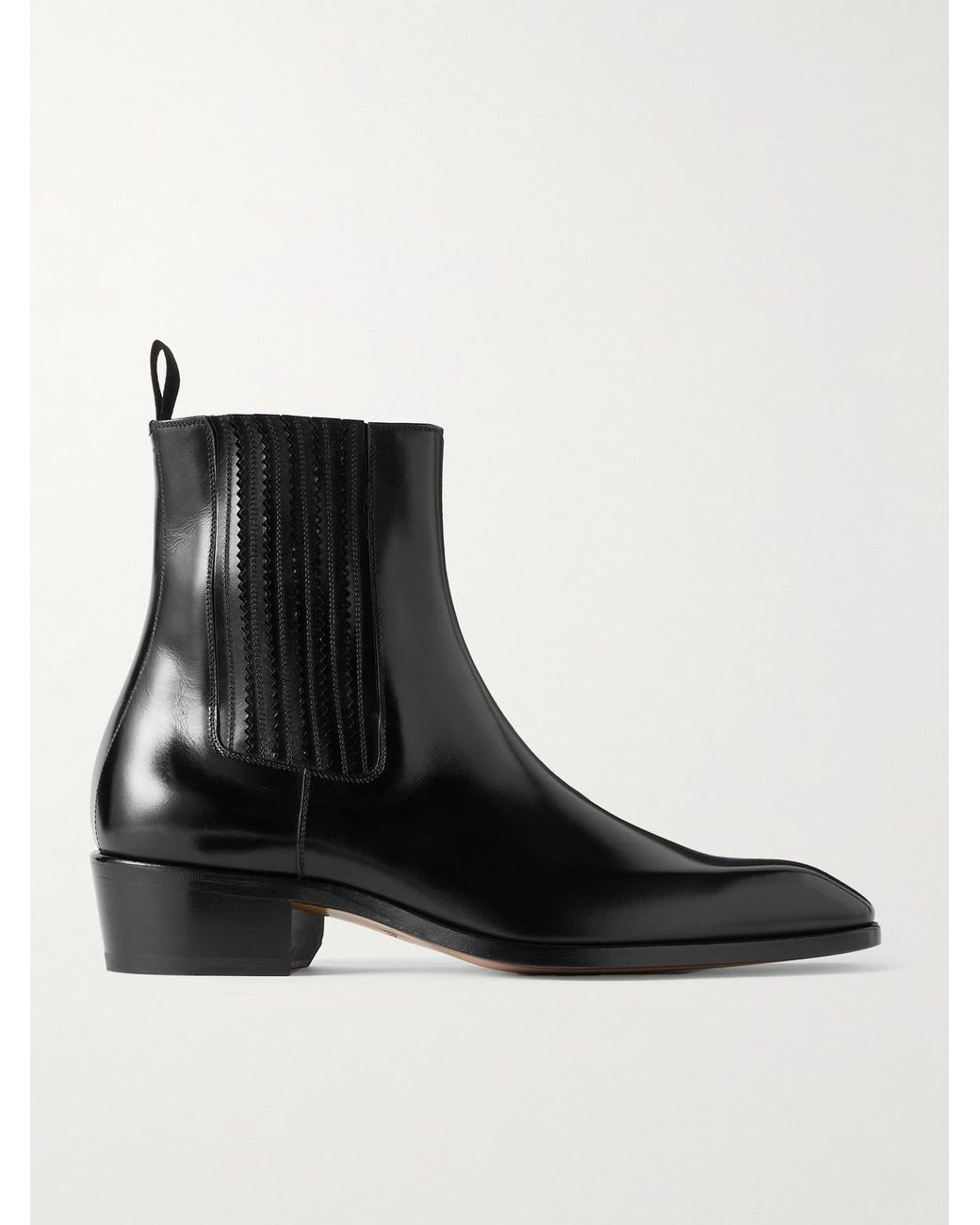 Tom Ford Rick Glossed-Leather Chelsea Boots in Black for Men | Lyst UK